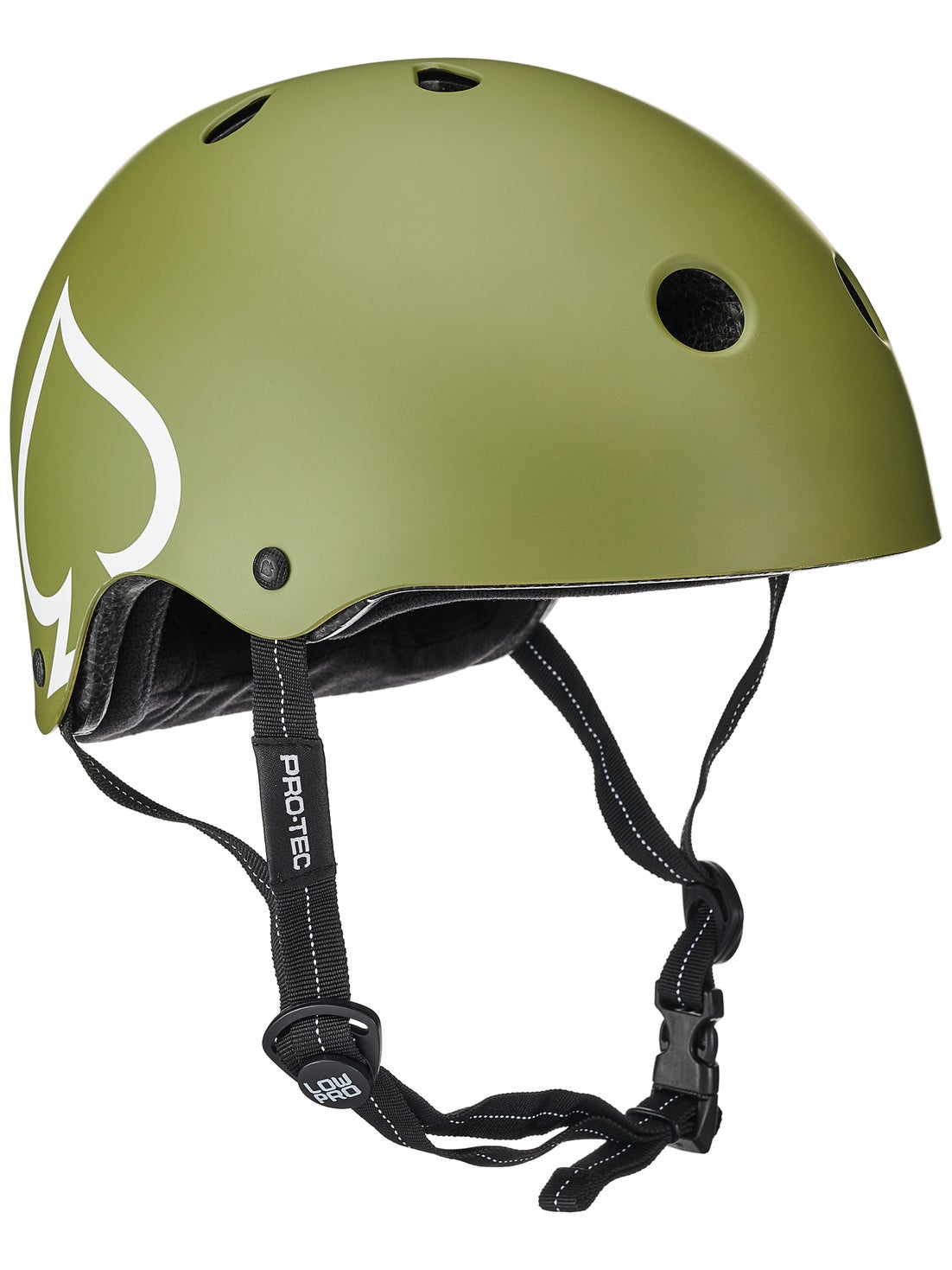 Protec Low Pro CPSC Helmet Matte Army Green | Skate Warehouse