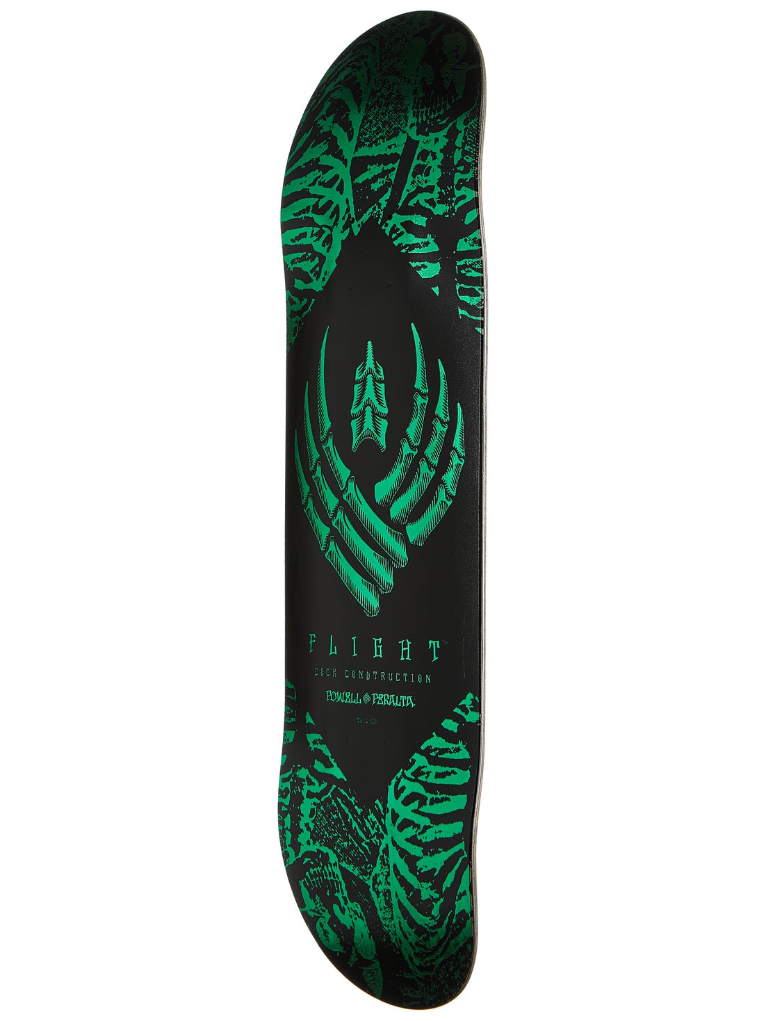 Powell Peralta Flight Skeleton Grn Foil Deck 8.5x32.08 | Skate Warehouse