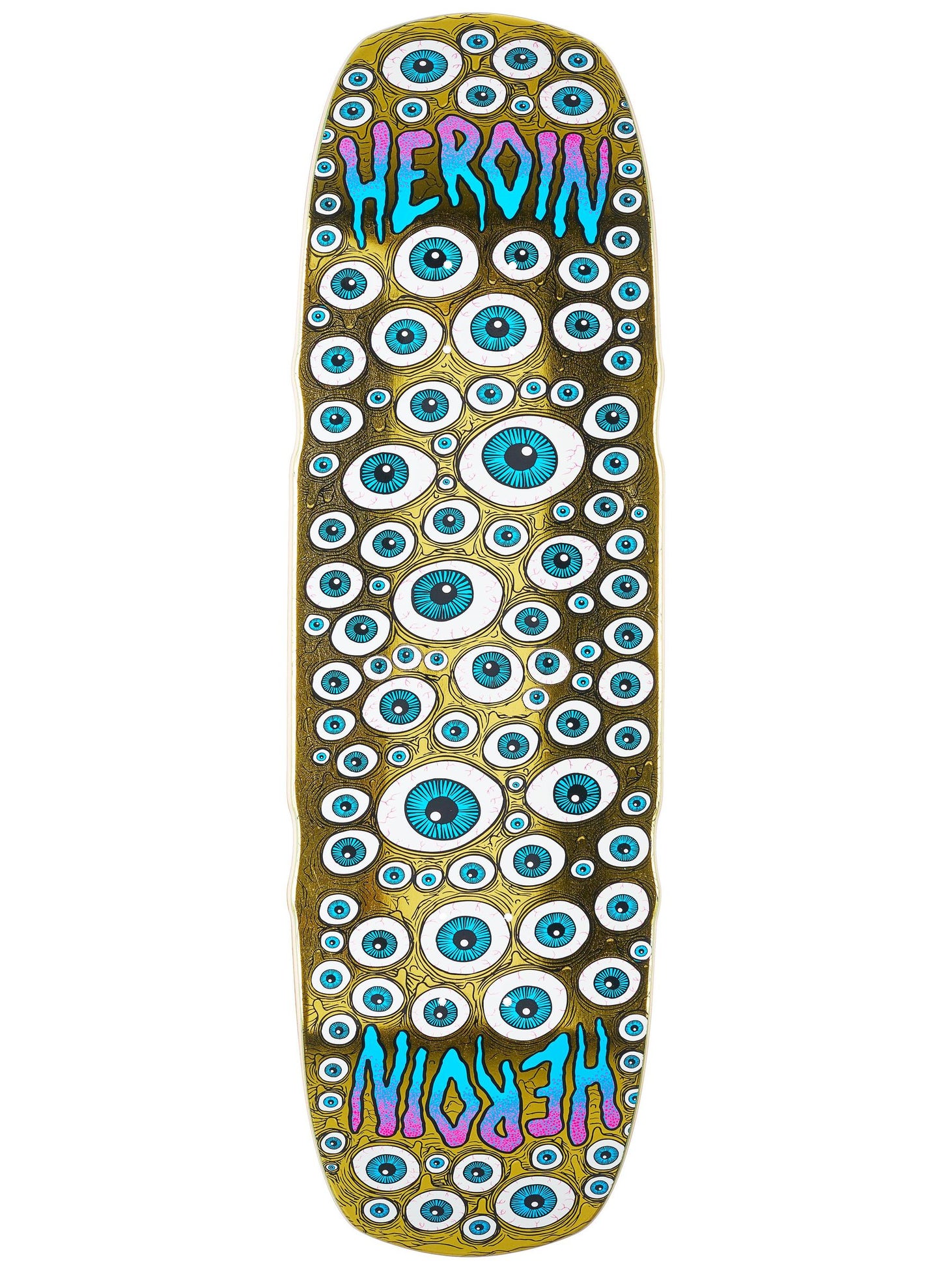 Heroin Seeing Double Mutated Gold Deck 9.5 x 32 | Skate Warehouse