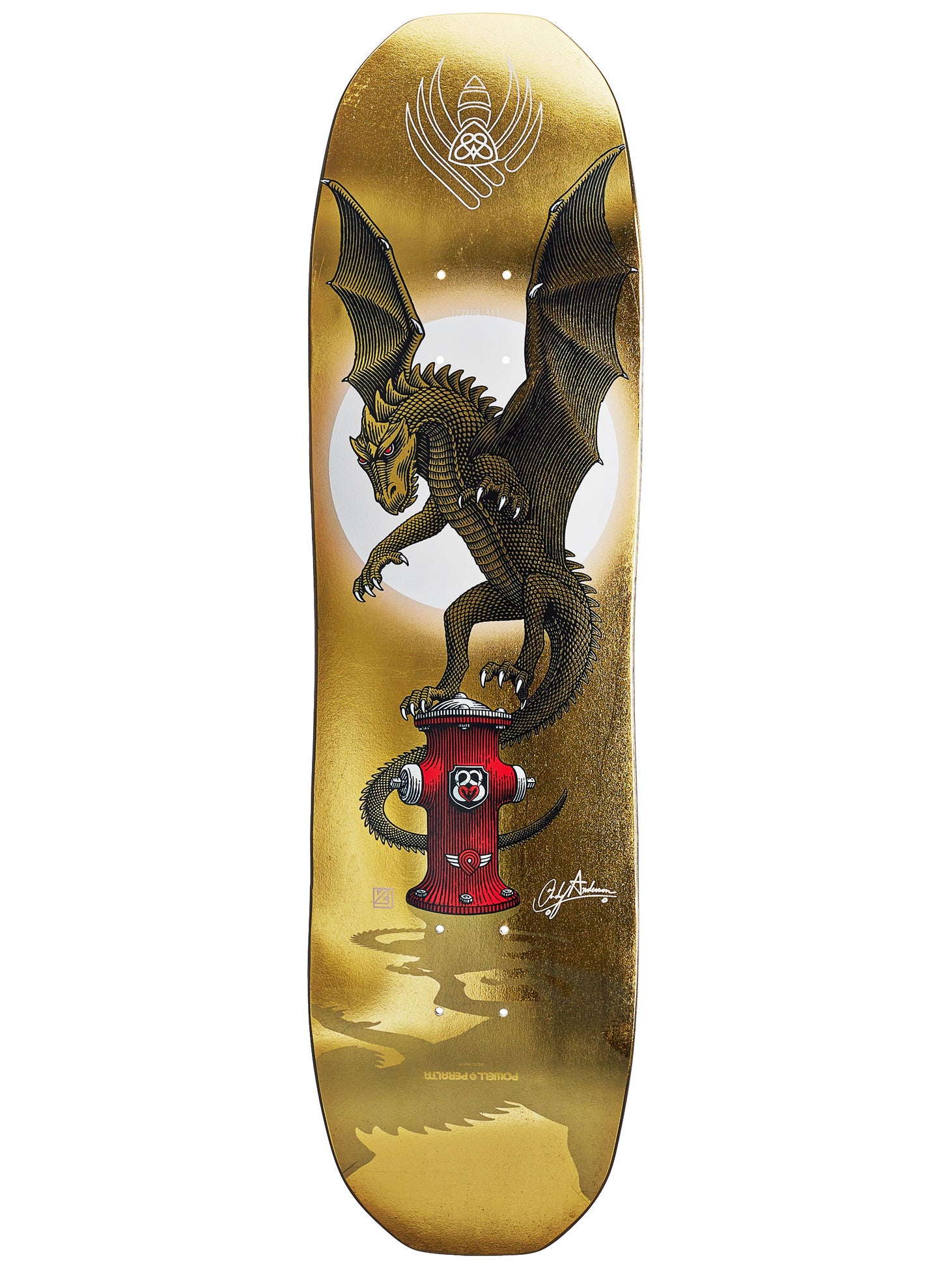 Powell Flight Andy Anderson Hydrant Gold Deck 8.4 x 32 | Skate Warehouse