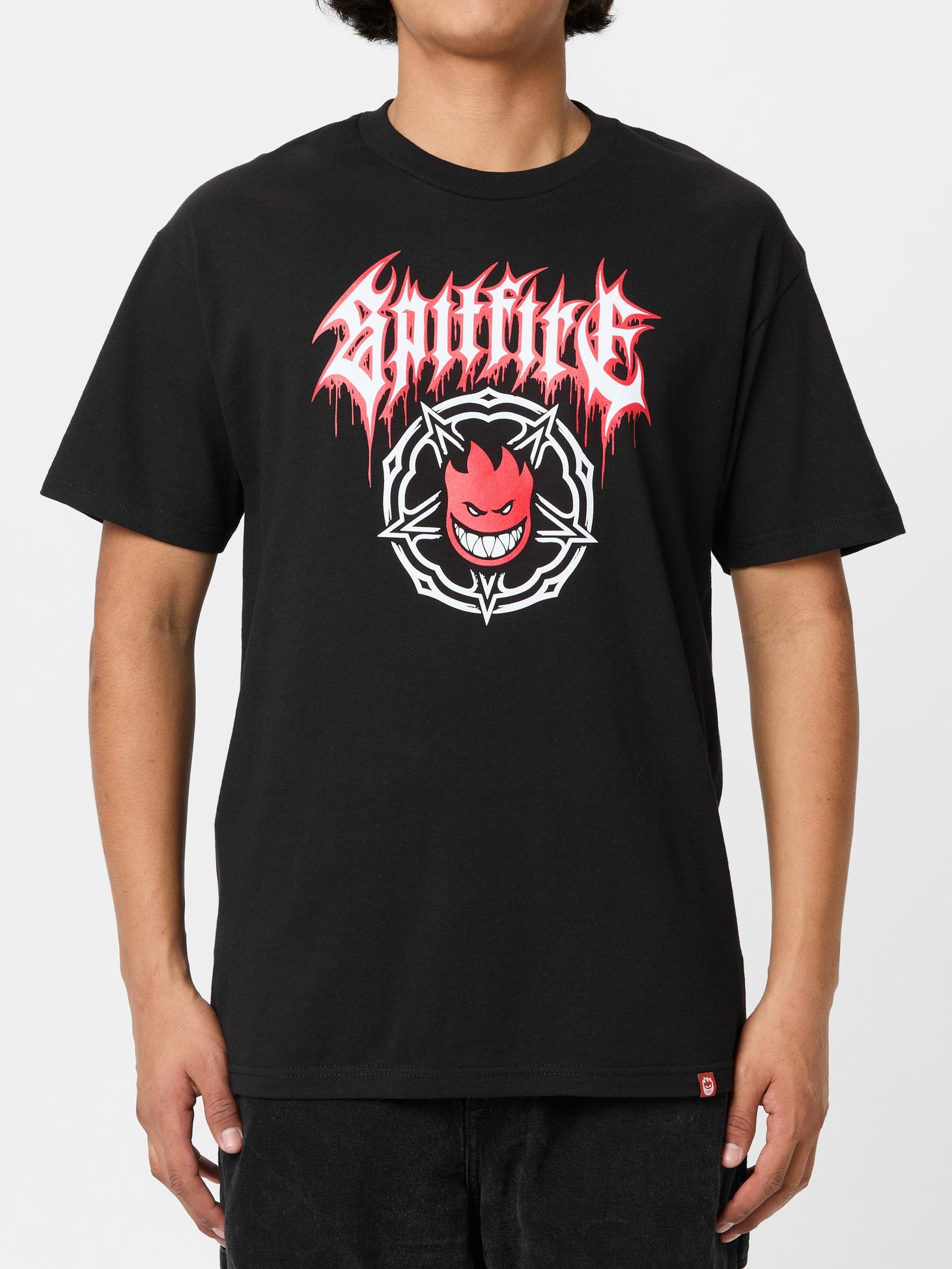 Spitfire Pentagram Drip T-Shirt Black | Skate Warehouse