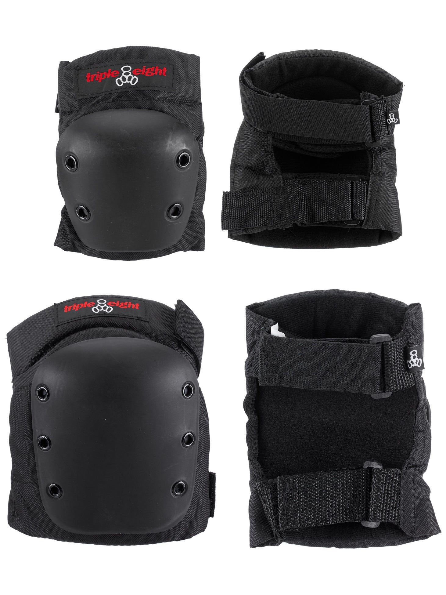 Triple 8 Street Protective Pad Set 2 Pack Black | Skate Warehouse