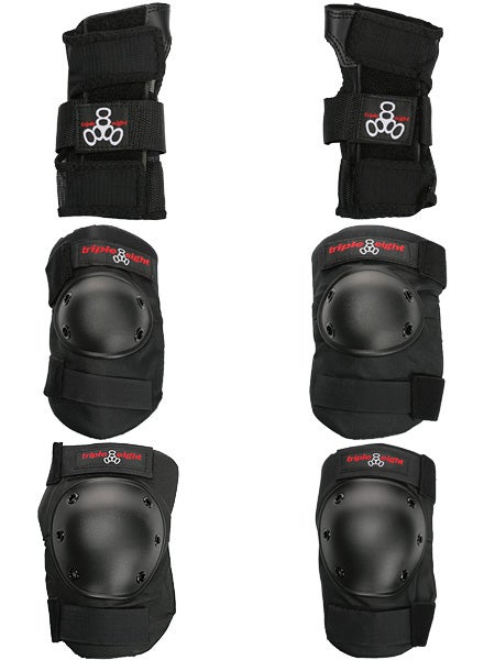 Triple 8 Saver Series Pad Set 3 Pack Black | Skate Warehouse