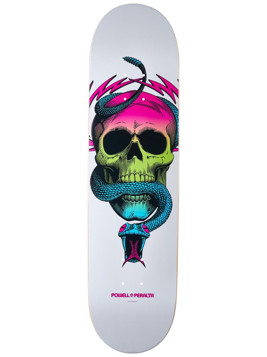 Powell McGill Skull & Snake Lime Fade Deck 8.0 x 31.45 | Skate Warehouse