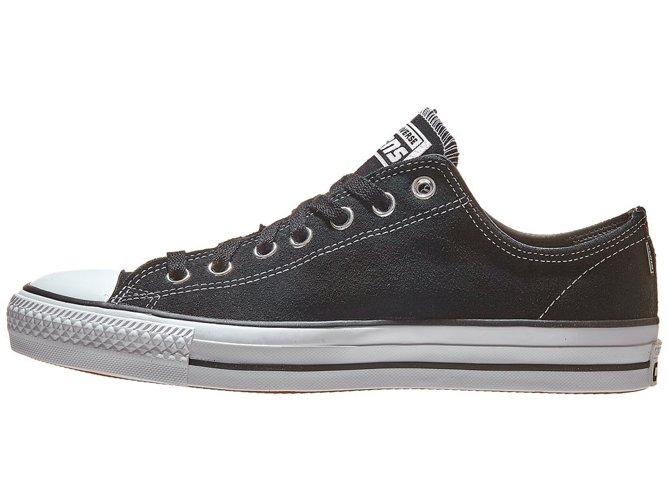 Converse CTAS Pro Shoes Black/Black/White Suede | Skate Warehouse
